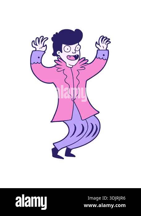 shivering motion animation of crazy cartoon vampire Stock Video Footage ...