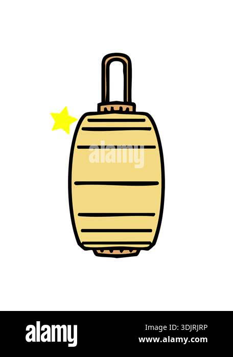 twinkling stars effect animation of a glowing paper lantern in japanese ...