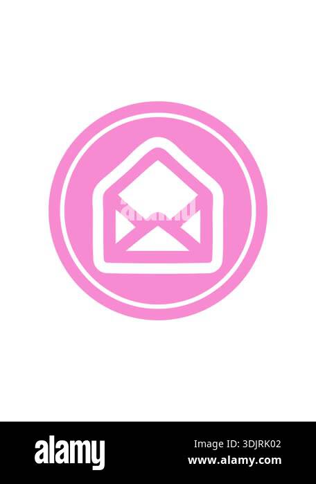 starburst effect animation of envelope letter circular icon symbol ...