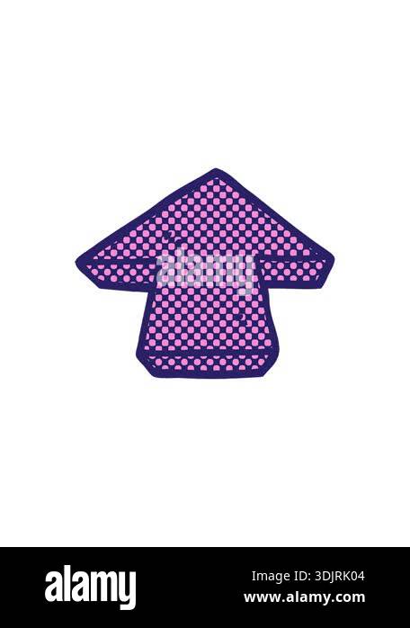 radioactive glowing animation of comic book style cartoon arrow symbol ...