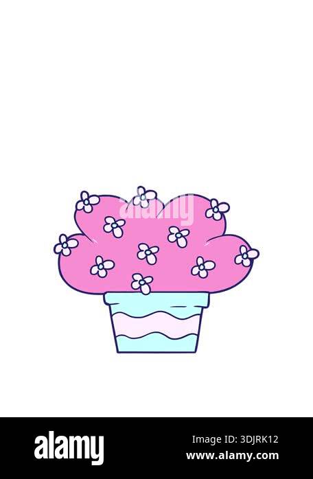 stretching up animation of cartoon plant Stock Video Footage - Alamy