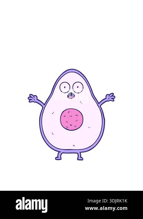 rise and float animation of cartoon avocado Stock Video Footage - Alamy