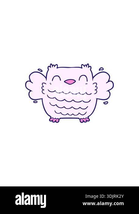 starburst effect animation of retro cartoon owl Stock Video Footage - Alamy