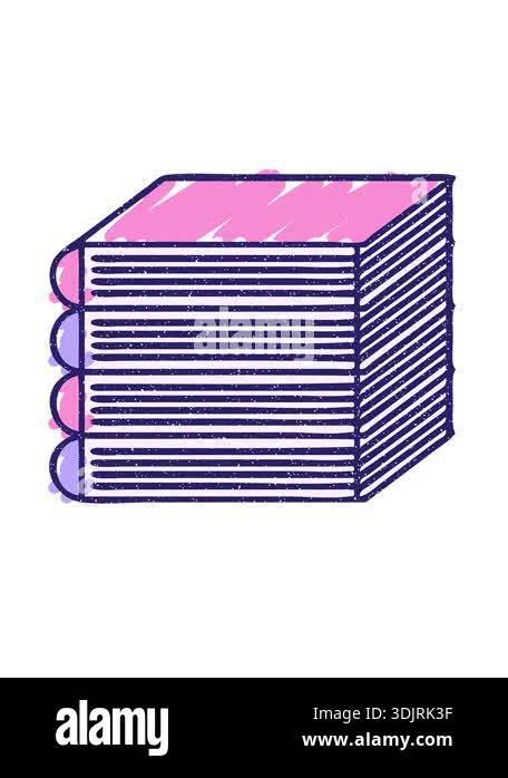 shine light effect animation of School Books Chalk Drawing Stock Video ...