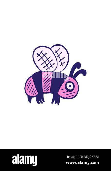 radioactive glowing animation of cartoon doodle illustration Stock ...