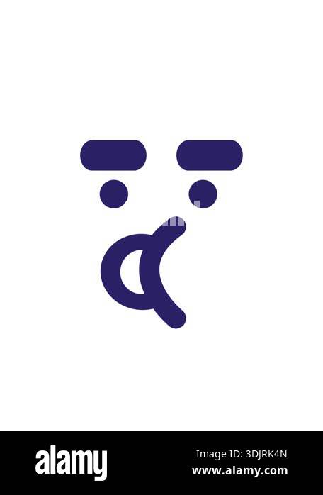blinking radial lines animation of talking face icon Stock Video ...