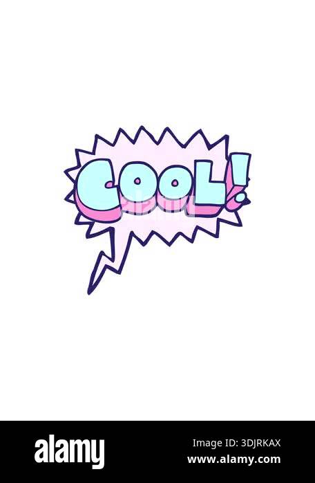 flashy sales animation of cool freehand drawn speech bubble cartoon ...