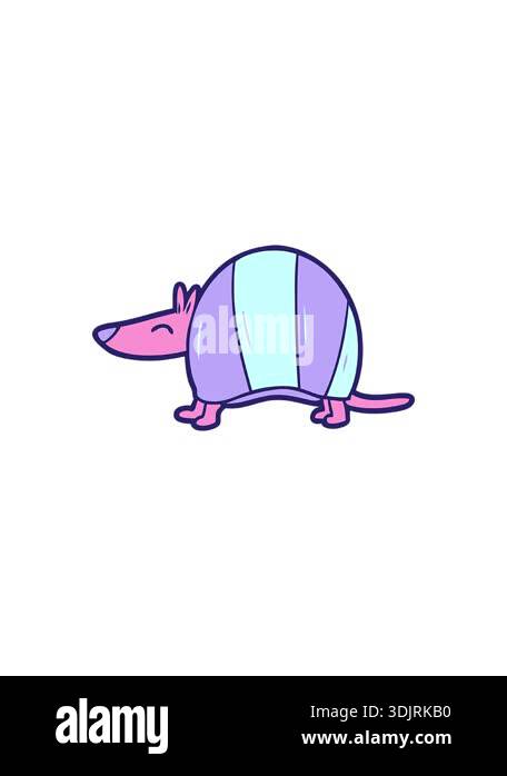 radioactive glowing animation of armadillo Stock Video Footage - Alamy