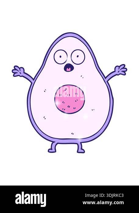 glitter effect animation of cartoon avocado Stock Video Footage - Alamy