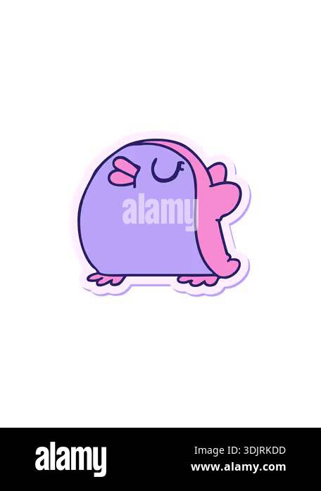 flashy sales animation of freehand drawn sticker cartoon cute kawaii ...