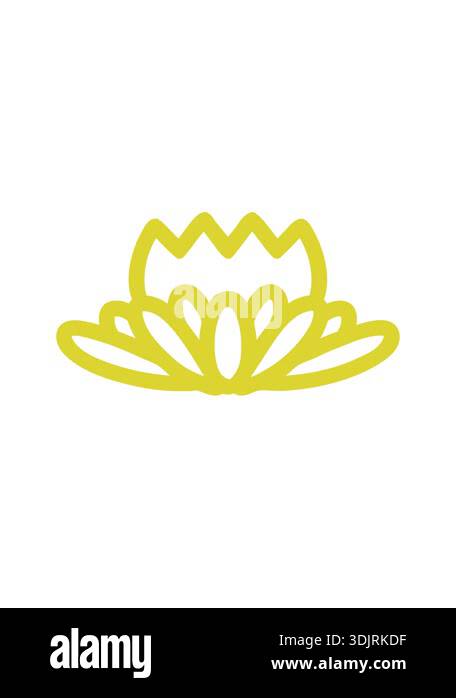 changing color animation of lotus flower symbol icon Stock Video ...