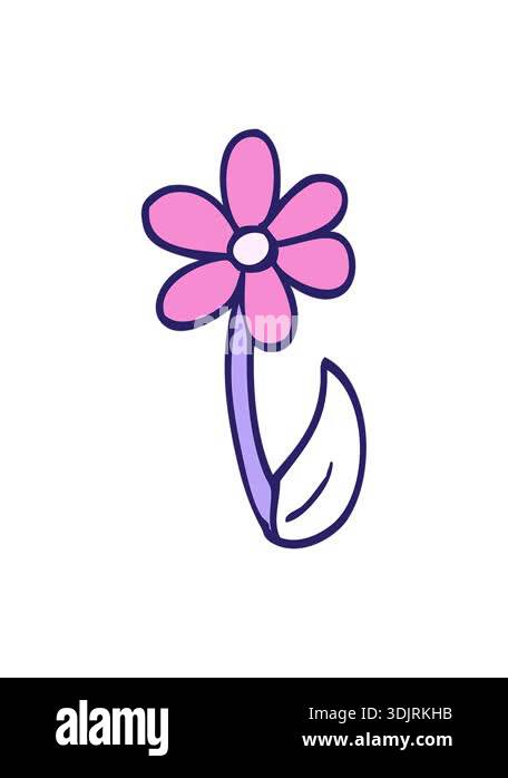 shaking motion animation of cartoon doodle spring flower Stock Video ...