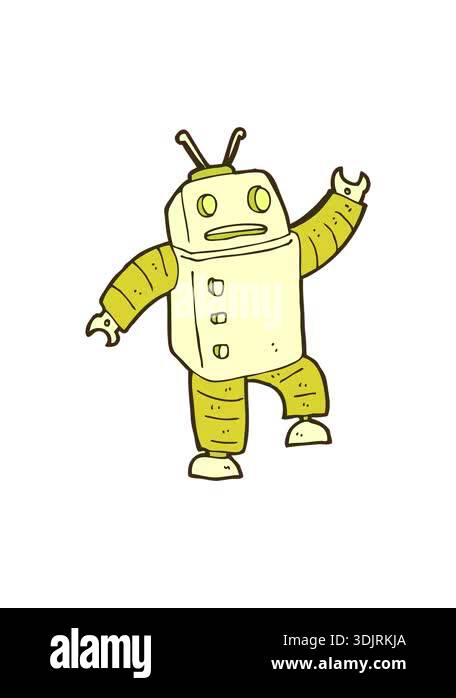 changing color animation of a cartoon android doodle Stock Video ...