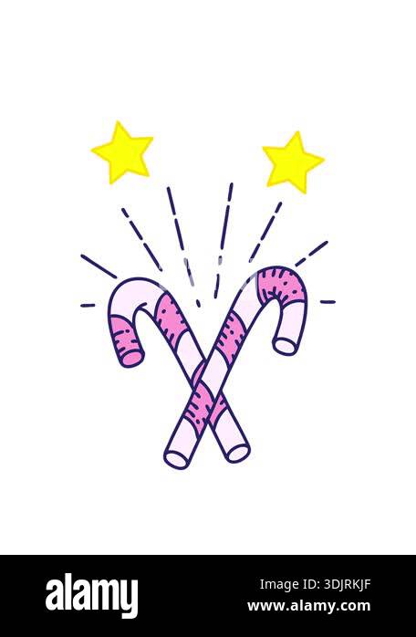 spinning stars animation of candy canes Stock Video Footage - Alamy