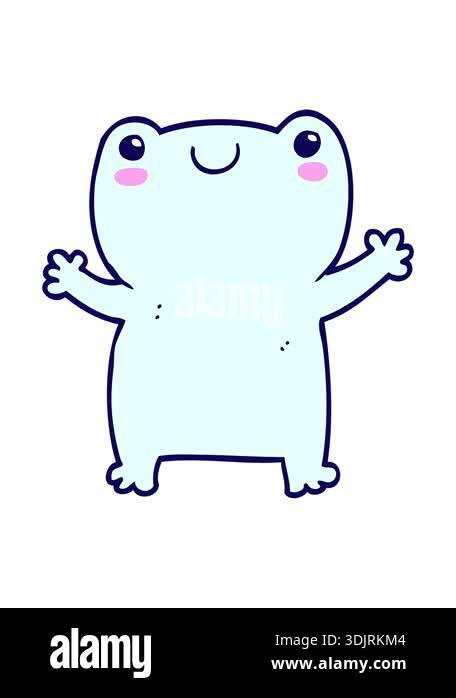 neon light effect animation of cartoon cute frog Stock Video Footage ...