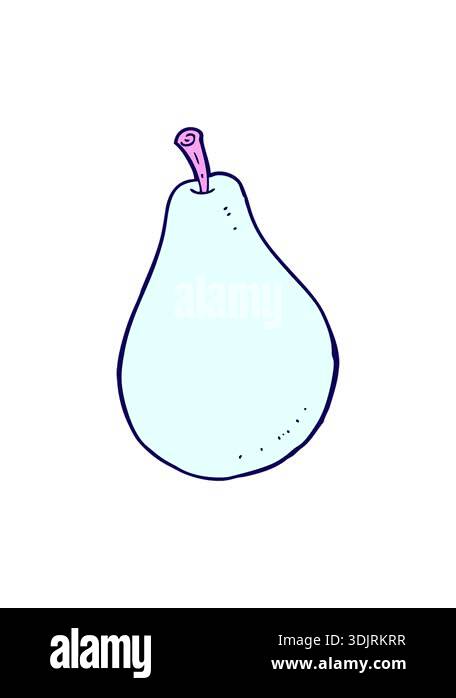 neon light effect animation of a cartoon pear Stock Video Footage - Alamy