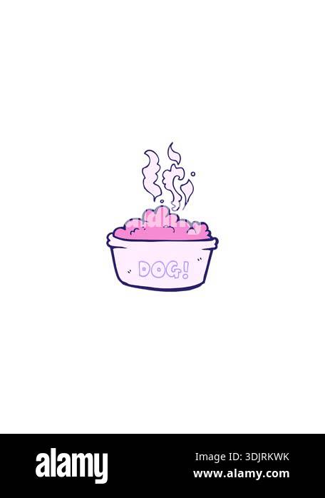 radioactive glowing animation of cartoon dog food Stock Video Footage ...