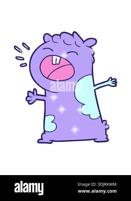 glitter effect animation of gerbil illustration Stock Video Footage - Alamy