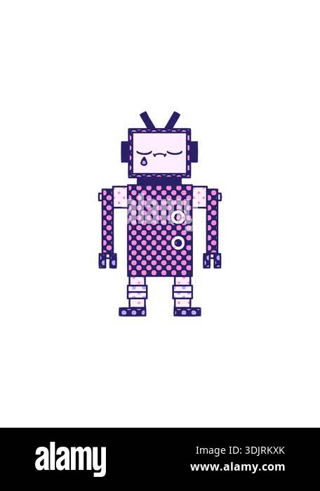 splitting effect animation of comic book style cartoon of a robot Stock ...