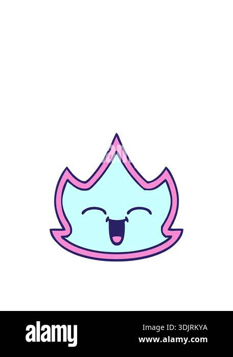 rise and float animation of cute cartoon of a fire design Stock Video ...