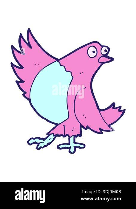 bob and pause animation of cartoon dancing robin Stock Video Footage ...