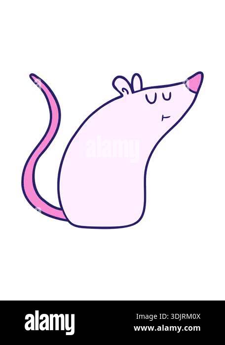 pixelize effect animation of cartoon white mouse Stock Video Footage ...