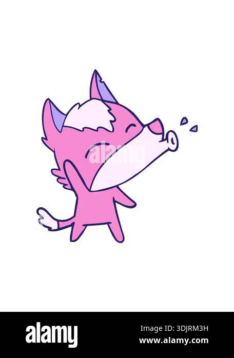 spinning motion animation of fox doodle character Stock Video Footage ...