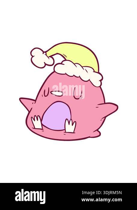 jiggle motion animation of cute cartoon penguin in bright glow color ...