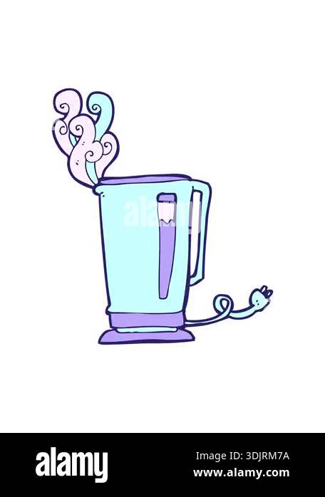 shivering motion animation of cartoon drawing of kettle Stock Video ...