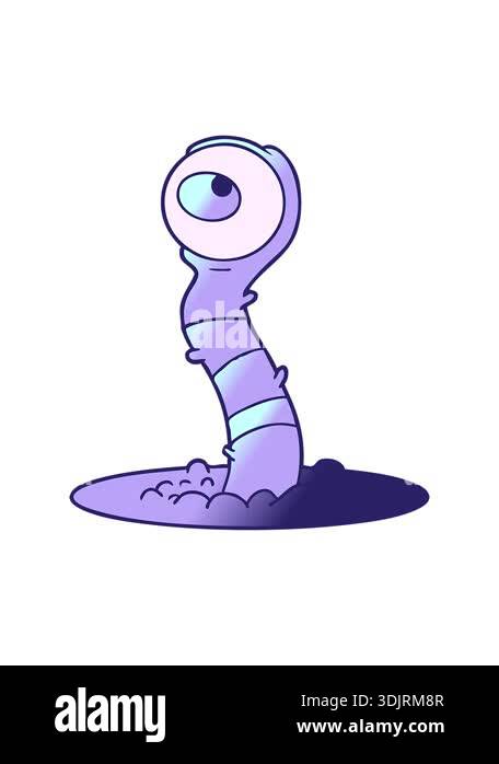 bob and pause animation of cartoon alien swamp monster design Stock ...