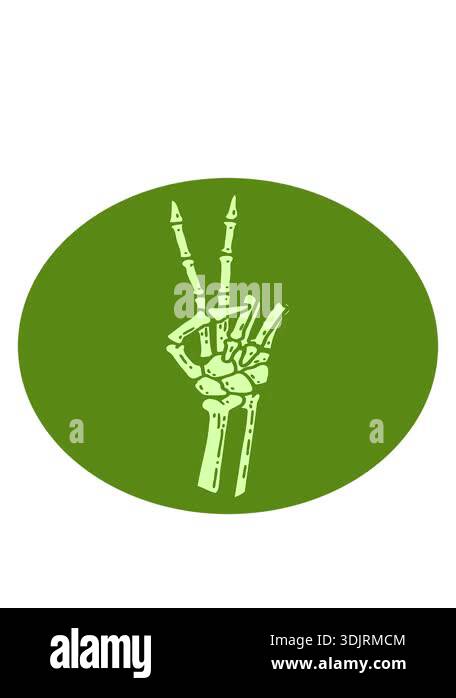 bobbing motion animation of iconic tattoo style image of a skeleton ...