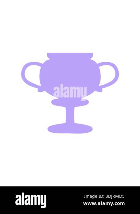 spinning motion animation of flat symbol of a gold trophy icon Stock ...