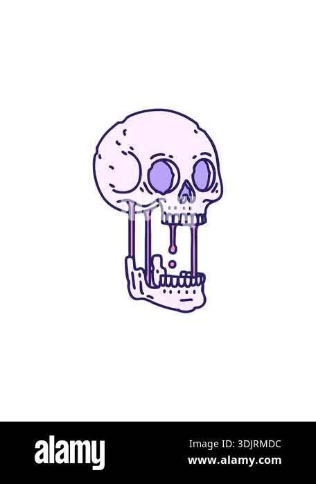 flashy sales animation of tattoo in traditional style of a skull icon ...