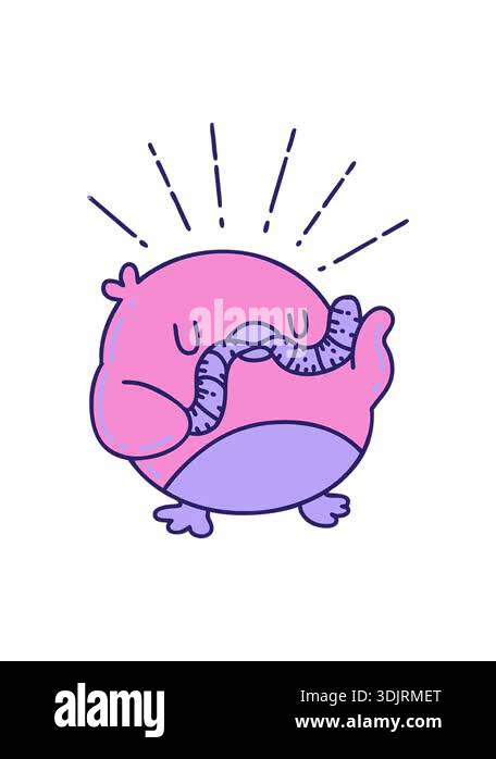 shaking motion animation of robin with worm Stock Video Footage - Alamy