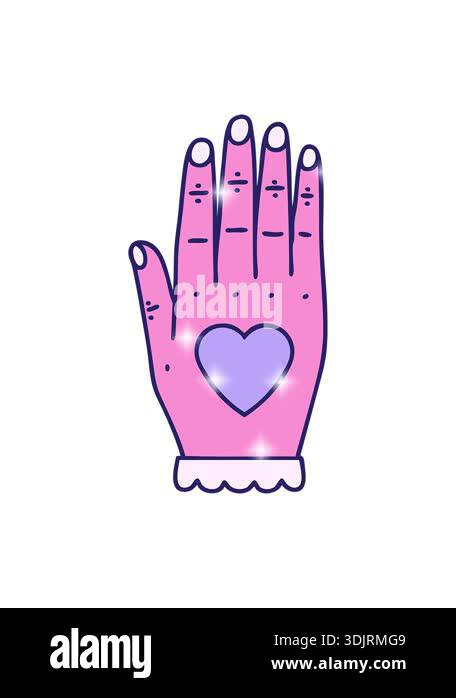 glitter effect animation of tattoo style hand Stock Video Footage - Alamy