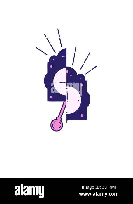 splitting motion animation of illustration of a traditional tattoo ...