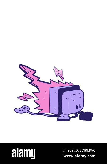 stretching up animation of cartoon computer game Stock Video Footage ...