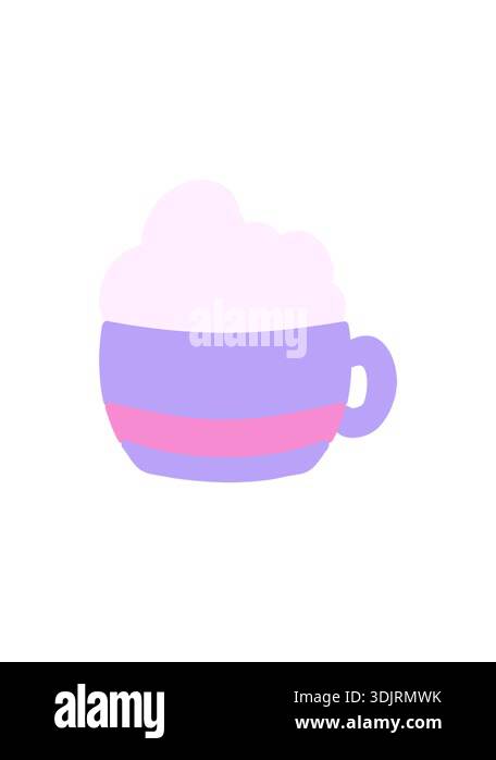 starburst effect animation of coffee cup design Stock Video Footage - Alamy