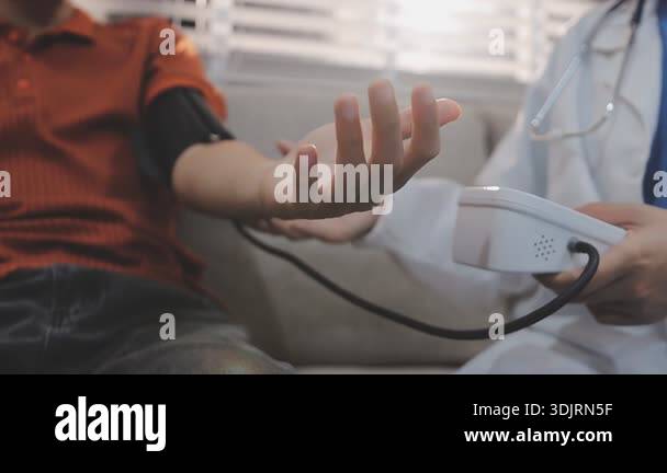 Doctor checking measuring pressure on patient's hand pulse Stock Video ...