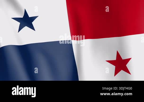 Flag of Panama animated background. Symbol of the Panamanian nation and ...
