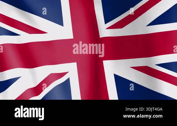 Flag of the United Kingdom (UK) animated background. Symbol of the ...