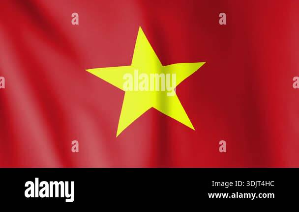 Flag of Vietnam animated background. Symbol of the Vietnamese nation ...