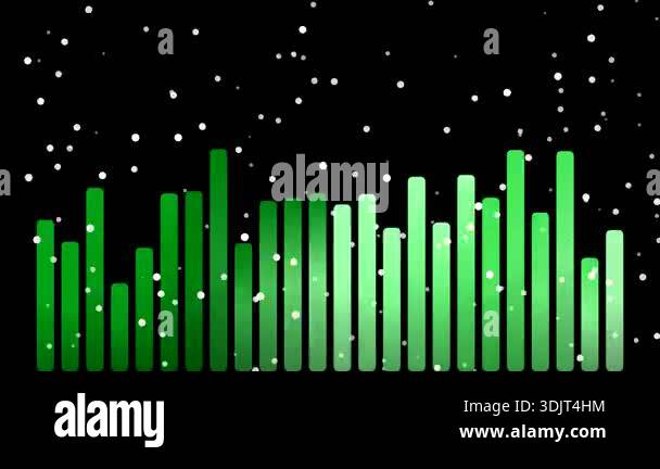 Green bars on black background with stars Stock Video Footage - Alamy