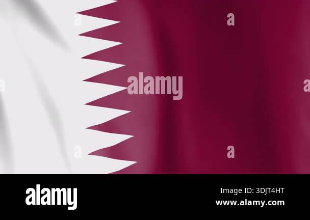 Flag of Qatar animated background. Symbol of the Qatari nation and the ...