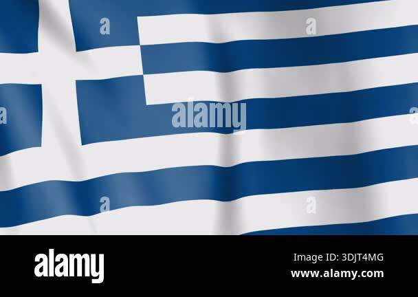 Flag of Greece animated background. Symbol of the Greek nation and the ...