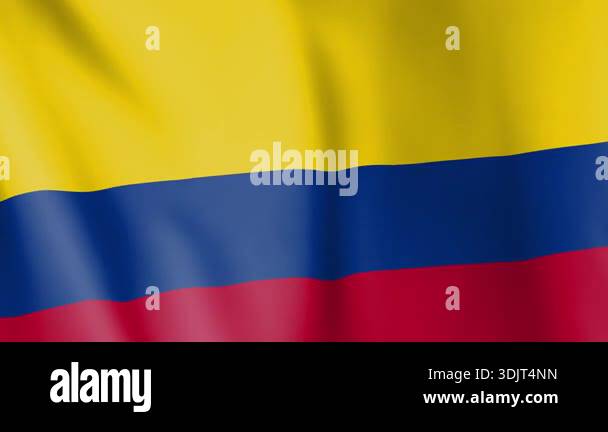 Flag of Colombia animated background. Symbol of the Colombian nation ...