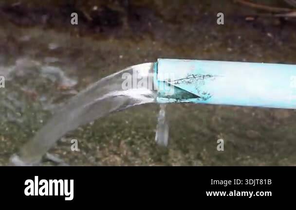 Water pipe broken pipe leaking pipe water leak pipe damage flowing ...
