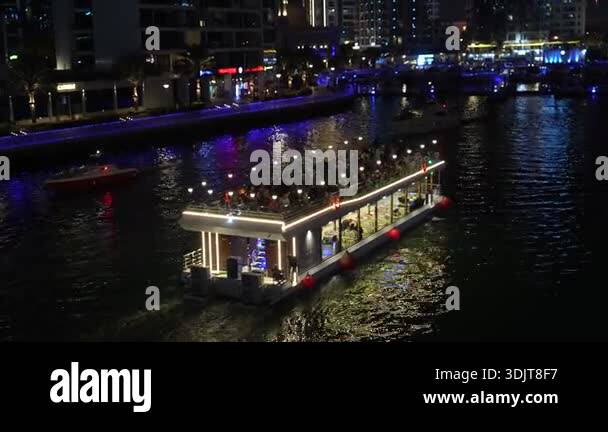 Dubai, United Arab Emirates - January 11, 2026: Illuminated dinner ...