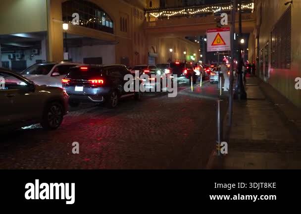 Dubai, United Arab Emirates - January 11, 2026: Nighttime traffic ...