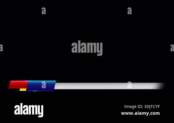 Clean lower third video overlay template with modern colorful bars on ...